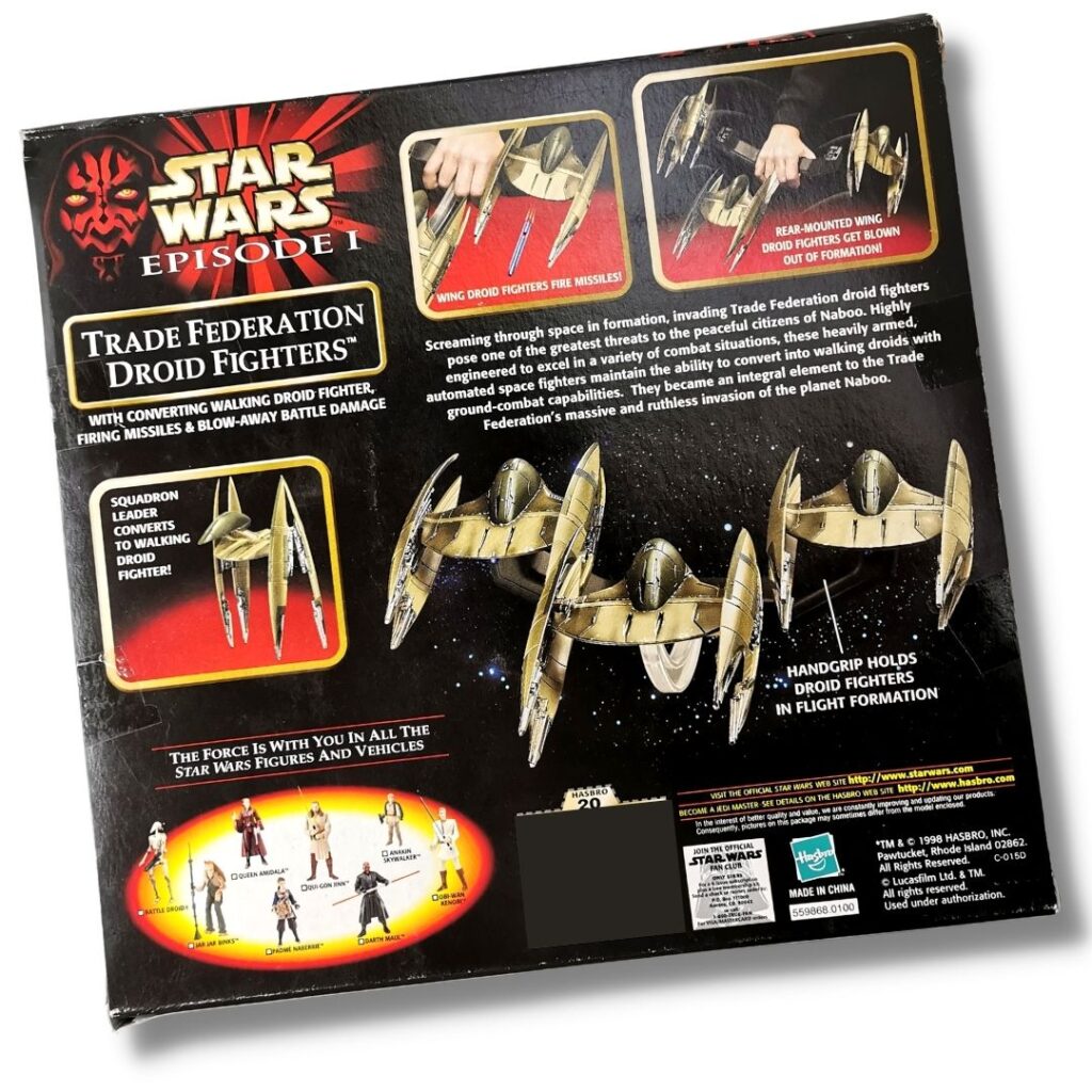 Trade Federation Droid Fighters Star Wars Episodio 1 1998 - QUEST LOOT!
